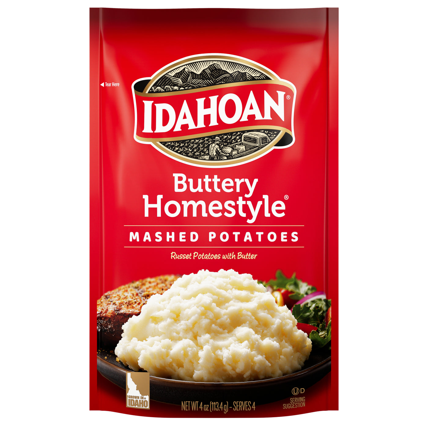 Idahoan Buttery Homestyle® Mashed Potatoes, 4oz (Single Pouch)